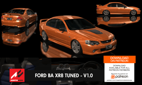 Ford BA XR8 TUNED v1.0 – Patreon Download – Assetto Corsa Mods Database