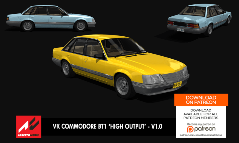 Holden Commodore VK BT1 v1.0 – Patreon Download – Assetto Corsa Mods ...