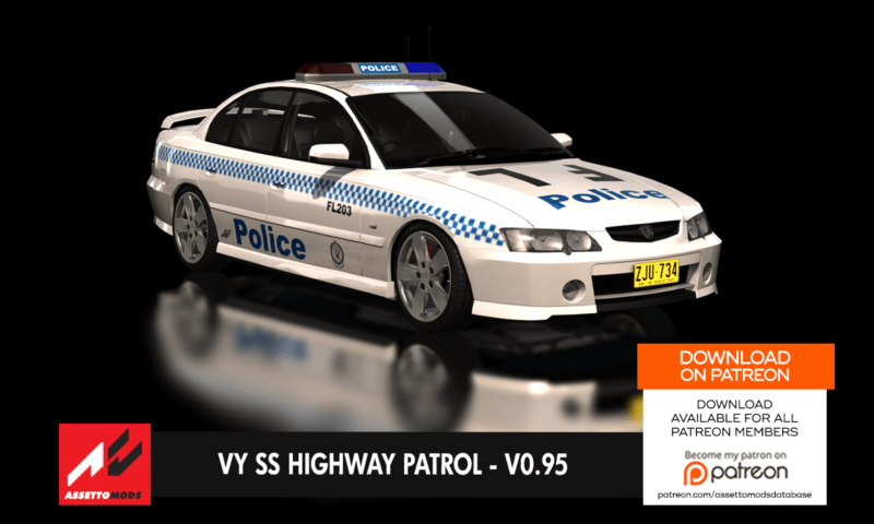 Holden Commodore VY SS ‘POLICE’ v0.95 – Patreon Download – Assetto ...