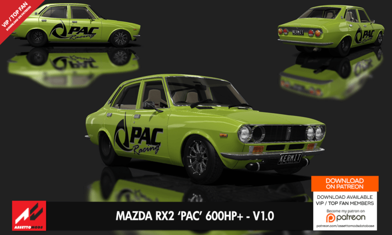 Mazda RX2 ‘PAC’ (Tuned 600hp+) – VIP Patreon Exclusive – Assetto Corsa ...