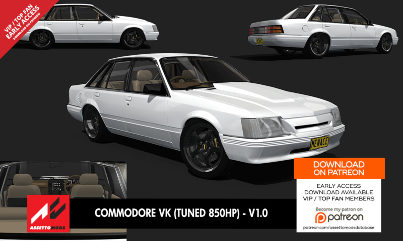 Holden Commodore VK (Tuned 850hp) – VIP Patreon Exclusive – Assetto ...