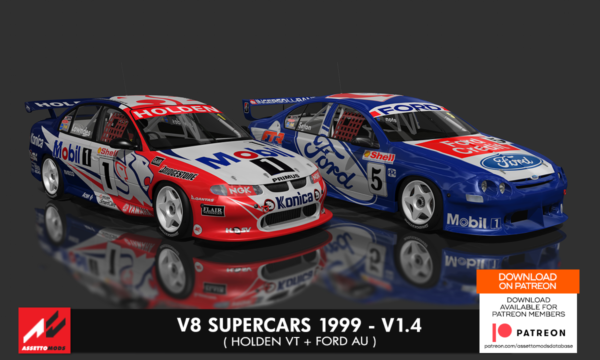 V8 Supercars 1999 v1.4 – Patreon Download – Assetto Corsa Mods Database